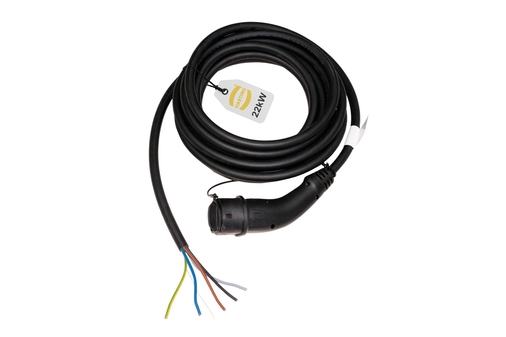 HARTING Ladekabel (bis 22 kW) Typ 2 - offenes Ende für Wallboxanschluss ...
